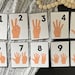 Printable Finger Number Flash Cards, Counting 1-10, Learning ...