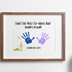 Fathers Day Craft | Handprint | Golf Loving Dad | Kids Hand Print ...