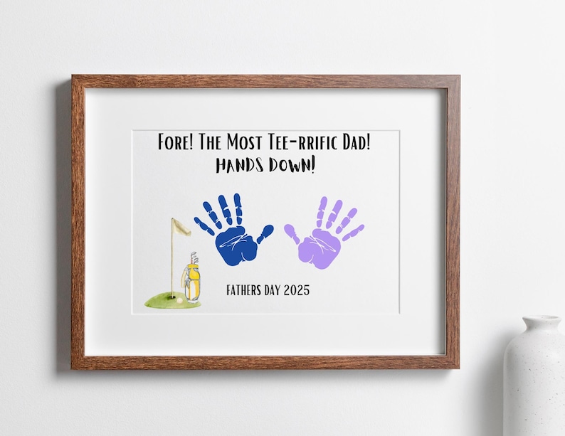 Fathers Day Craft | Handprint | Golf Loving Dad | Kids Hand Print ...