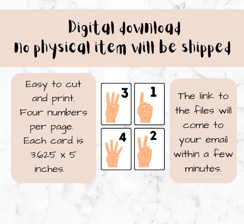 Printable Finger Number Flash Cards, Counting 1-10, Learning ...