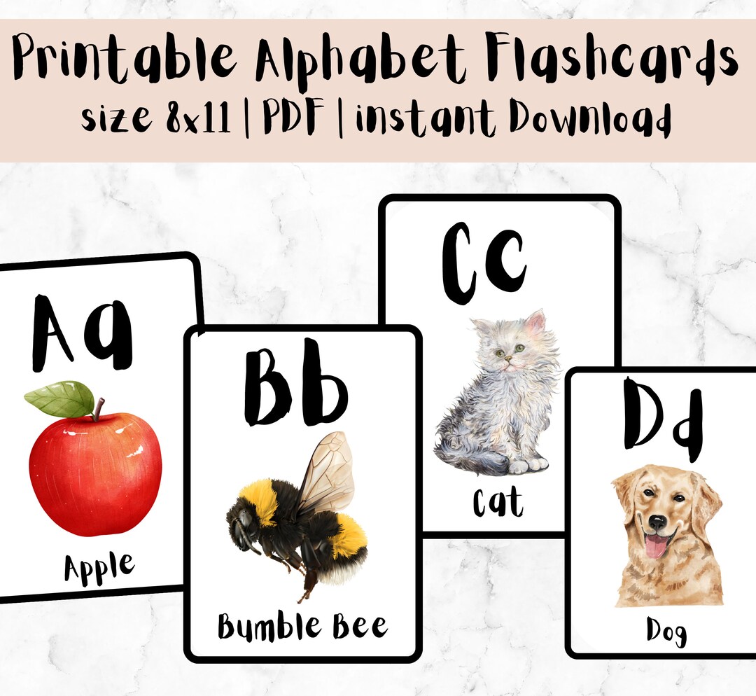 Alphabet Flashcards, Montessori Education, Homeschool Preschool, Poster ...