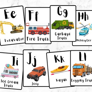 Printable Transportation ABC Flashcards, Preschool, Homeschool ...