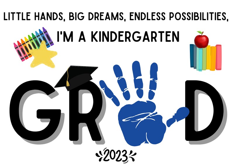 Kindergarten Graduation Certificate Keepsake Handprint Art - Etsy