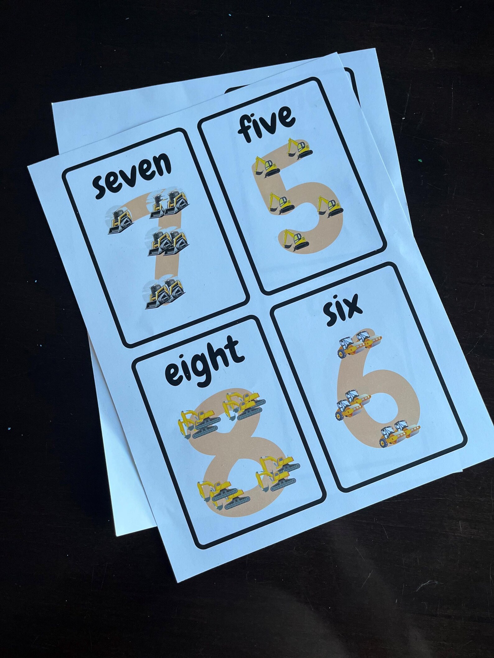 Counting Number Flashcards, Kindergarten Math, Adding, Preschool ...