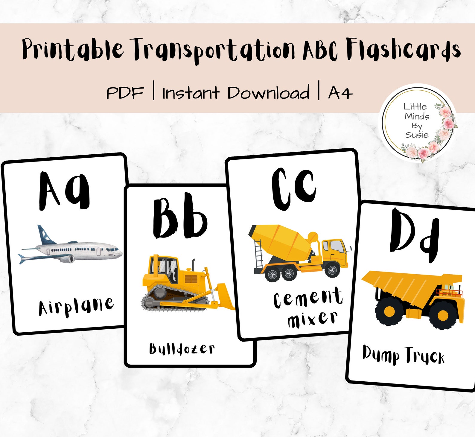 Printable Transportation ABC Flashcards, Preschool, Homeschool ...