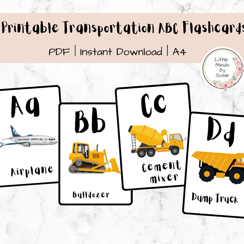 Transportation Alphabet - Etsy