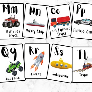 Printable Transportation ABC Flashcards, Preschool, Homeschool ...