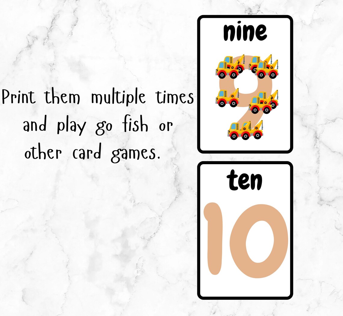 Counting Number Flashcards, Kindergarten Math, Adding, Preschool ...