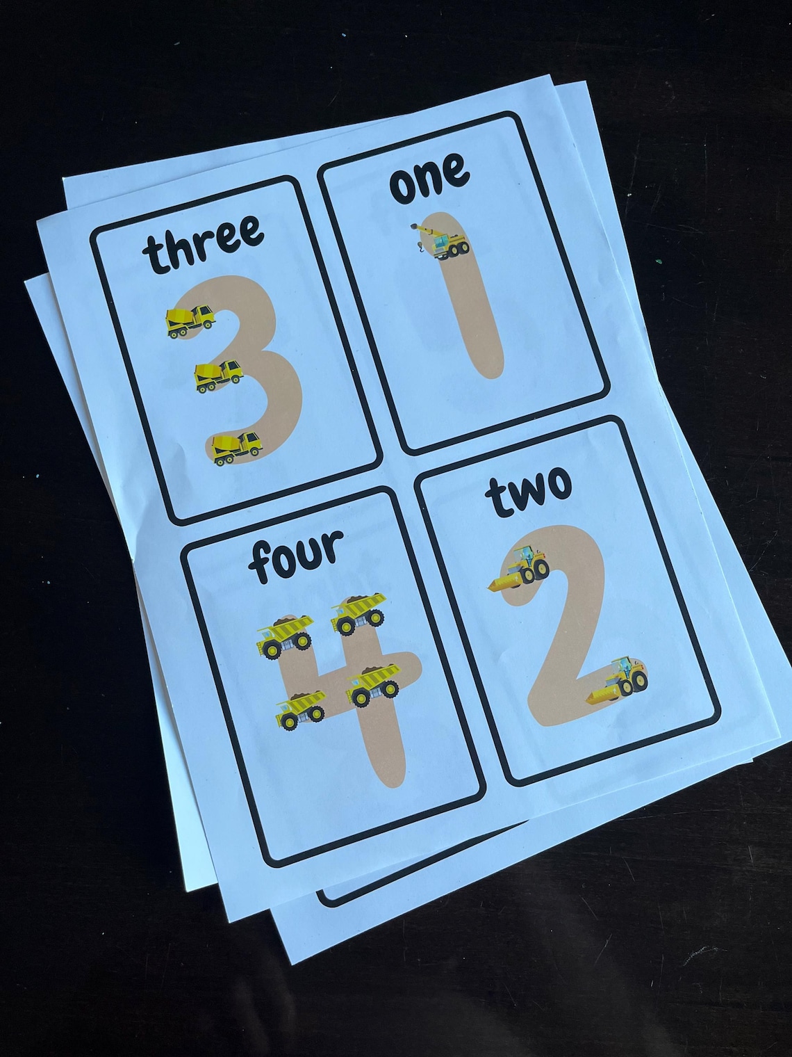 Counting Number Flashcards, Kindergarten Math, Adding, Preschool ...