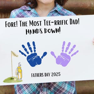 Fathers Day Craft | Handprint | Golf Loving Dad | Kids Hand Print ...