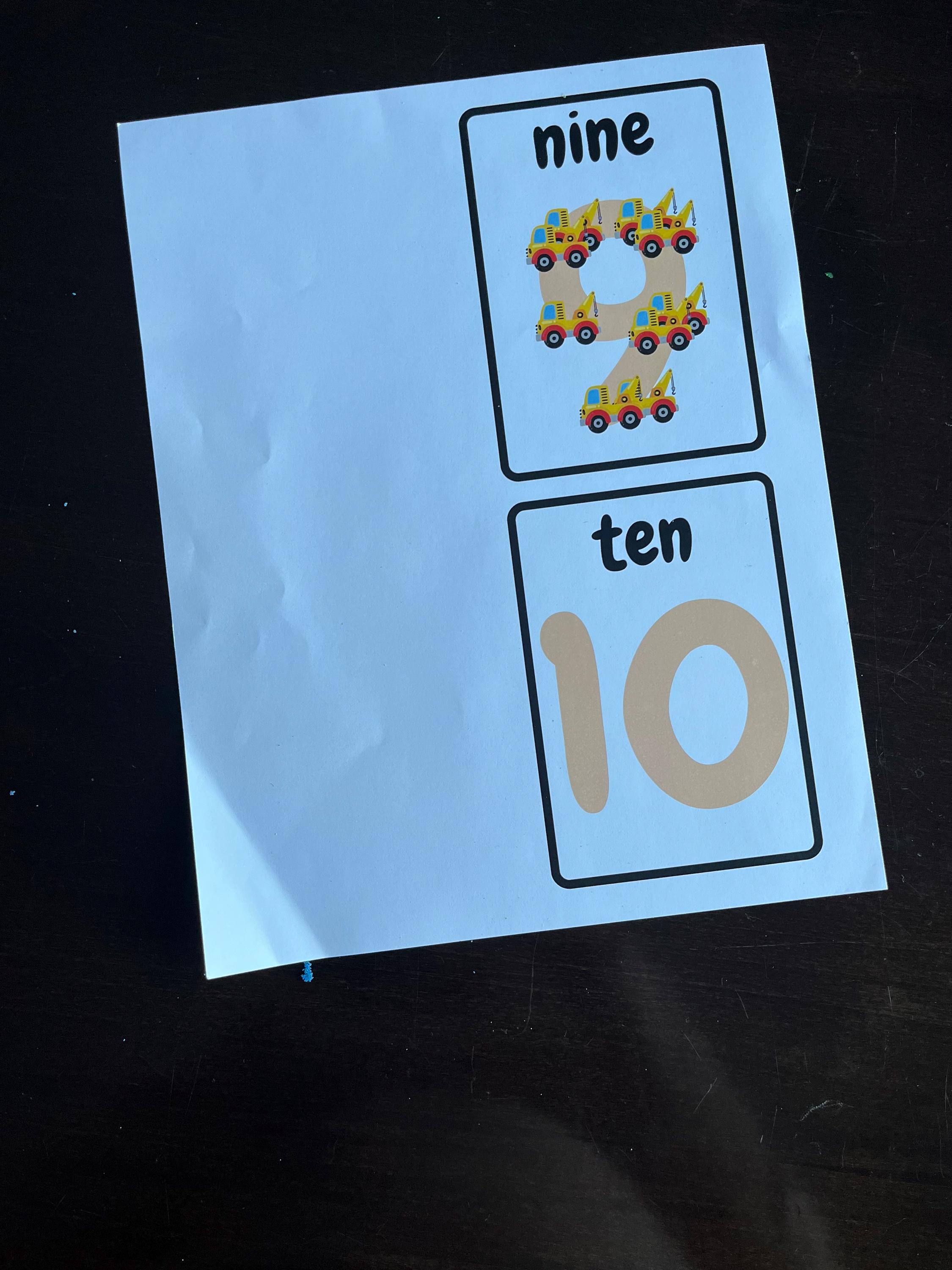 Counting Number Flashcards, Kindergarten Math, Adding, Preschool ...