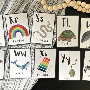 ABC Flash Cards, Educational Cards, Preschool, A-Z Cards, Learn Abcs ...