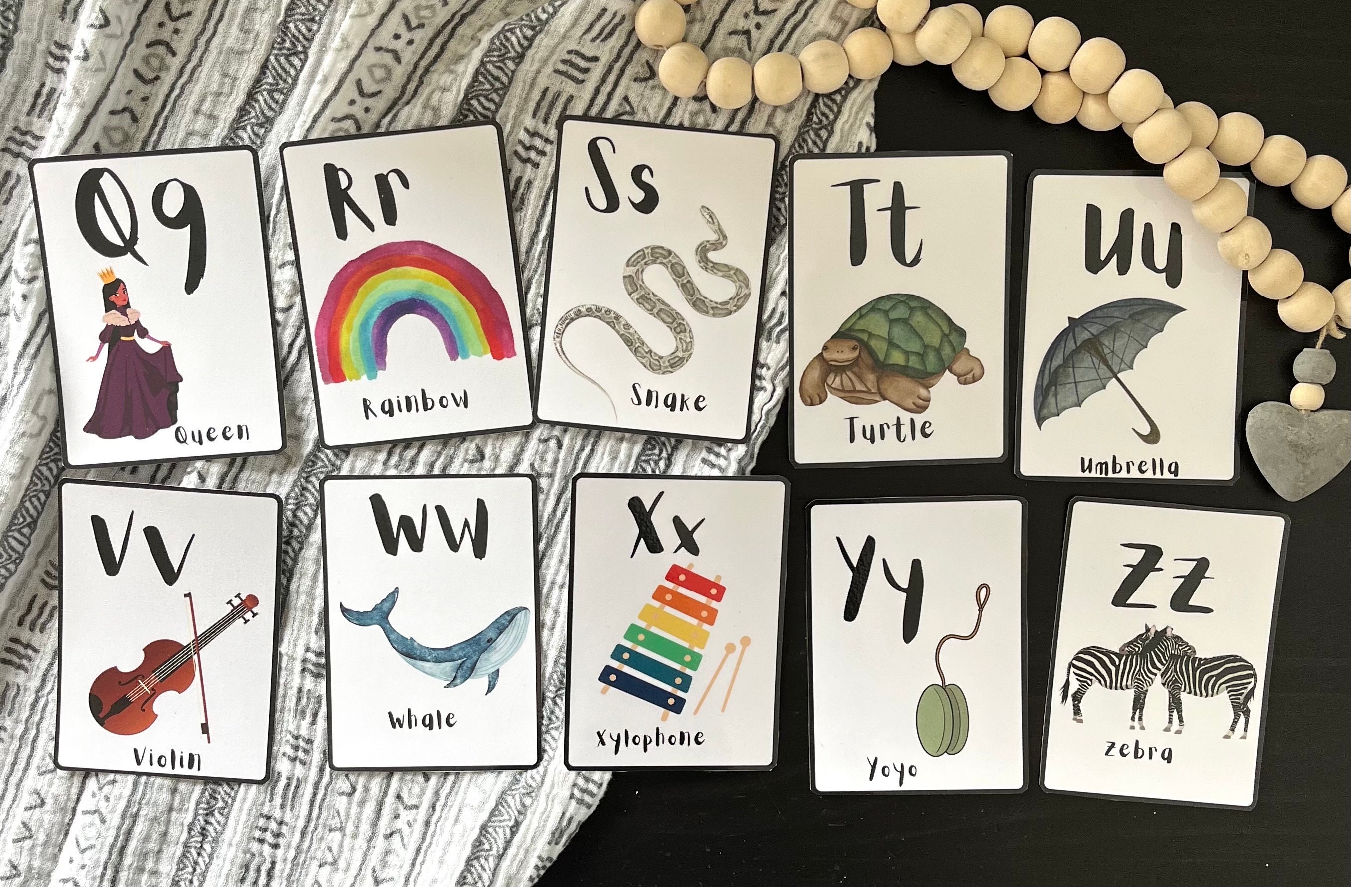 ABC Flash Cards, Educational Cards, Preschool, A-Z Cards, Learn Abcs ...