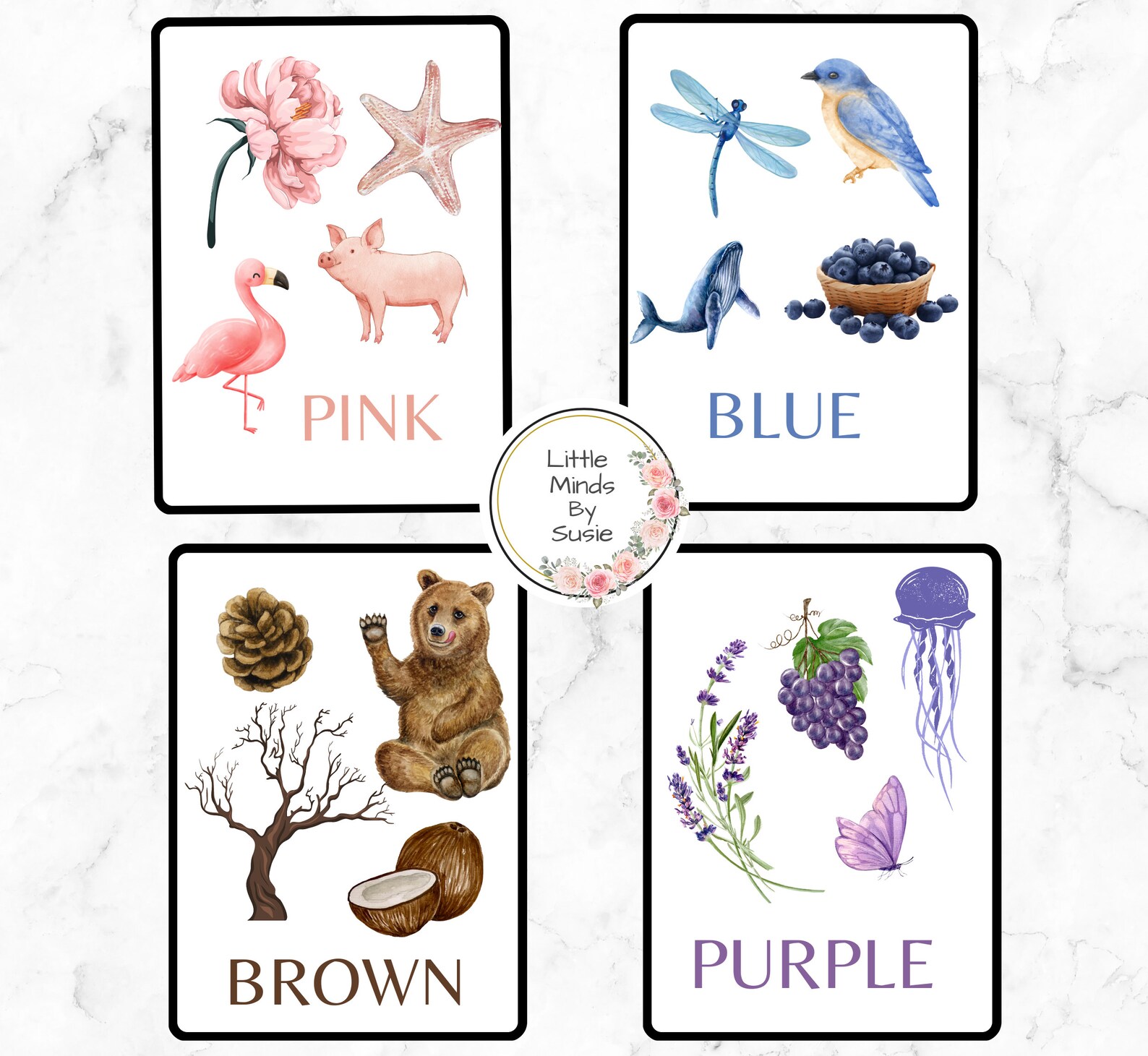 Nature Themed Color Flashcards | Preschool | Kindergarten | Homeschool ...
