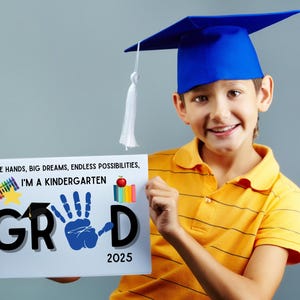 Kindergarten Graduation Certificate, Keepsake, Handprint Art, 2024 Grad ...