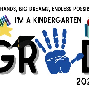 Kindergarten Graduation Certificate, Keepsake, Handprint Art, 2024 Grad ...