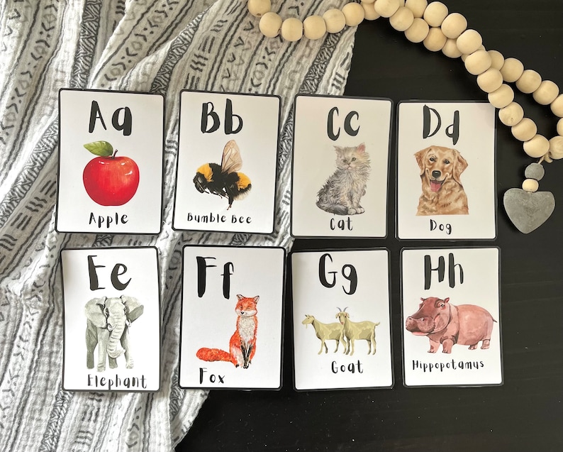 ABC Flash Cards, Educational Cards, Preschool, A-Z Cards, Learn Abcs ...