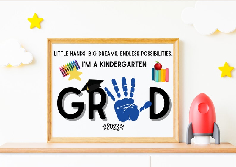 Kindergarten Graduation Certificate Keepsake Handprint Art - Etsy