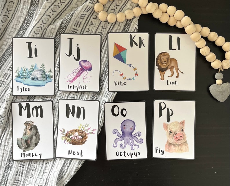 ABC Flash Cards, Educational Cards, Preschool, A-Z Cards, Learn Abcs ...