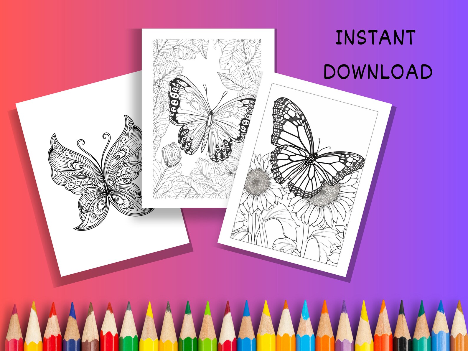 Butterfly Coloring Pages, 20 Butterfly's Coloring Sheets for Kids or ...