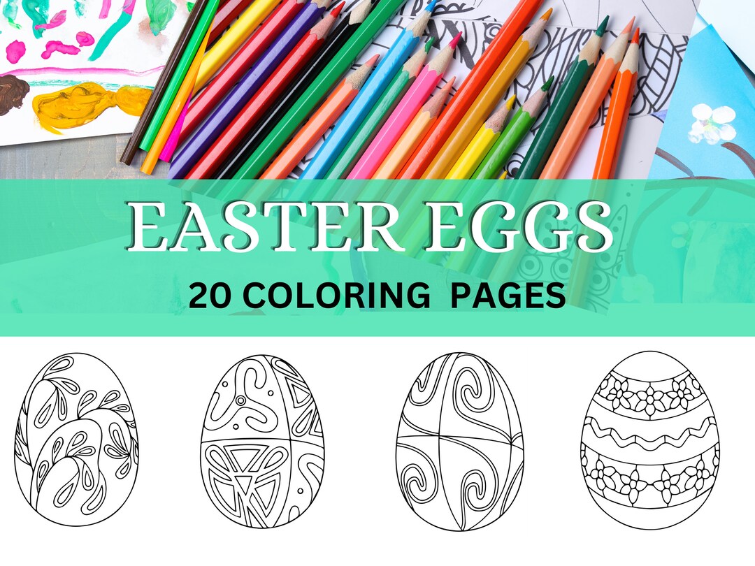 Easter Egg Coloring Pages for Kids, 20 Fun Easter Egg Coloring Pages to ...