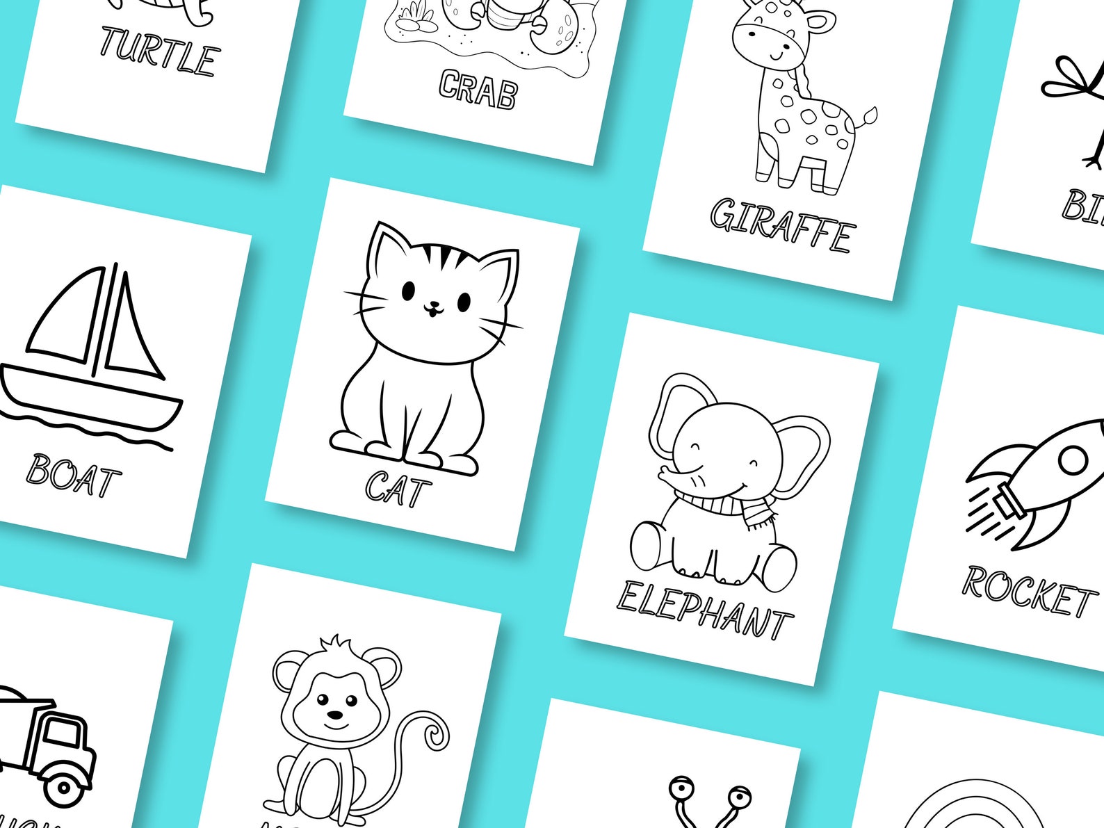 Toddler Colouring Book Pages for Kids Toddlers, 30 Fun Coloring Sheets ...