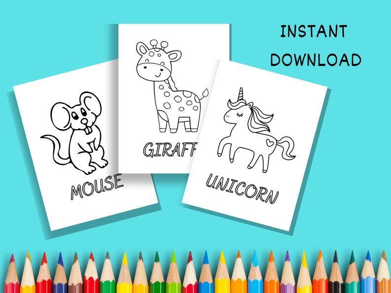 Toddler Colouring Book Pages for Kids Toddlers, 30 Fun Coloring Sheets ...