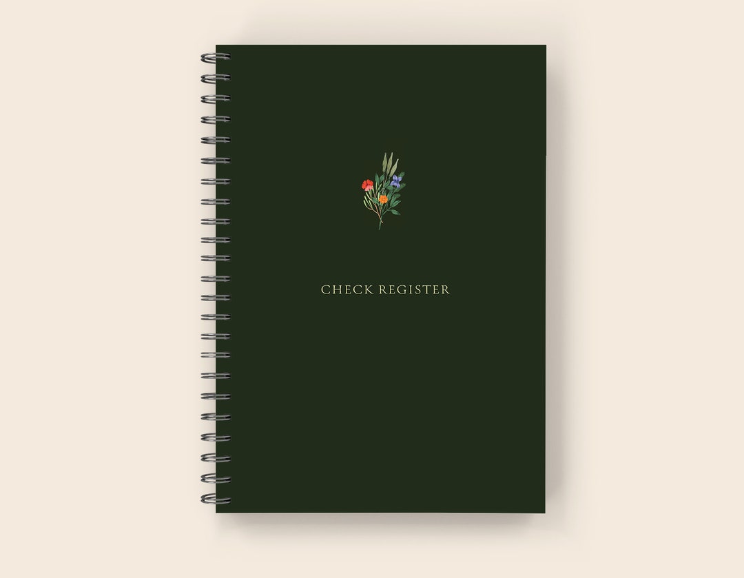 Check Register: Spiral Bound Printed Checkbook Register, Checking ...