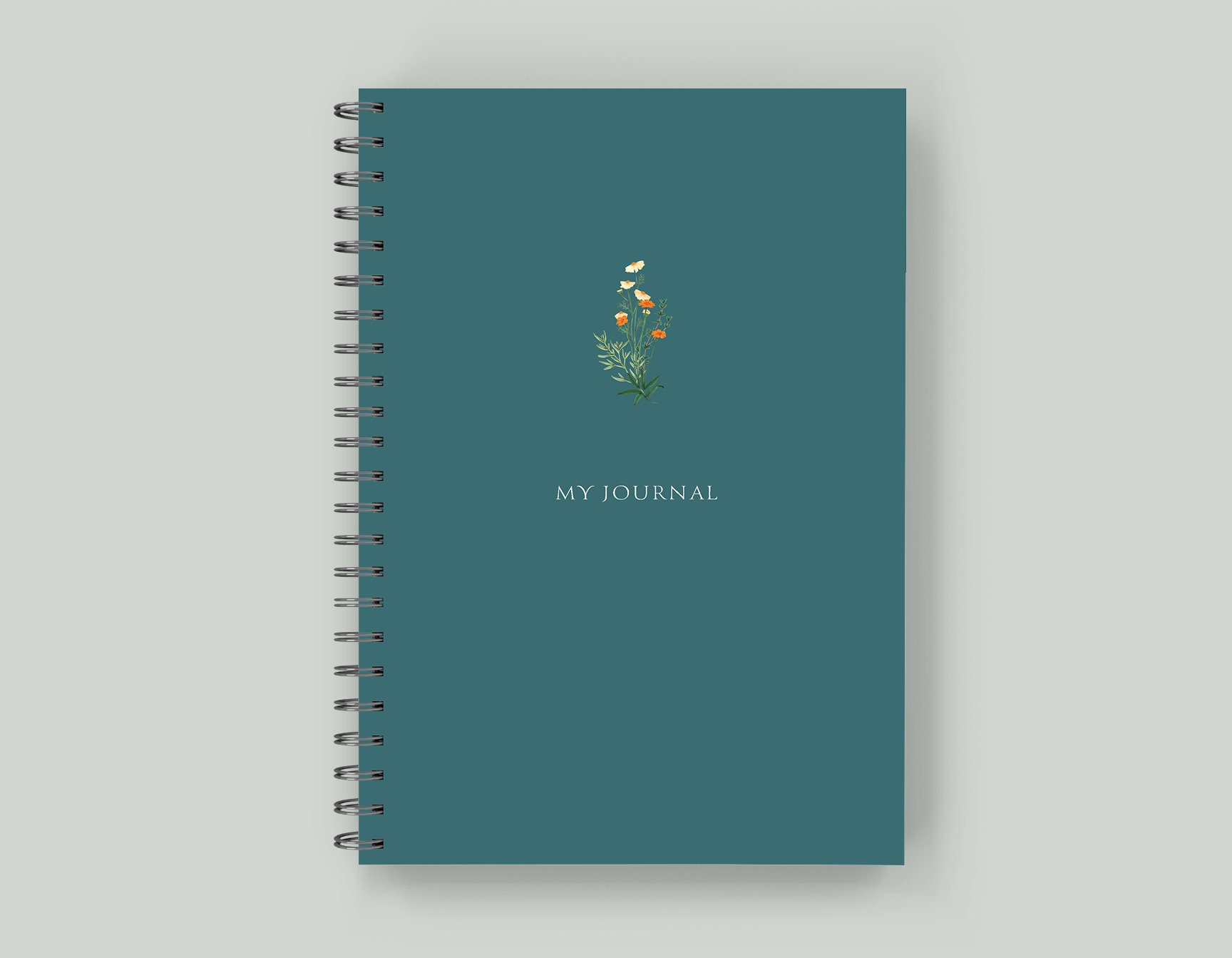 Blank Unlined Journal: Wire-o Spiral 6x9 Blank Journaling, Blank ...