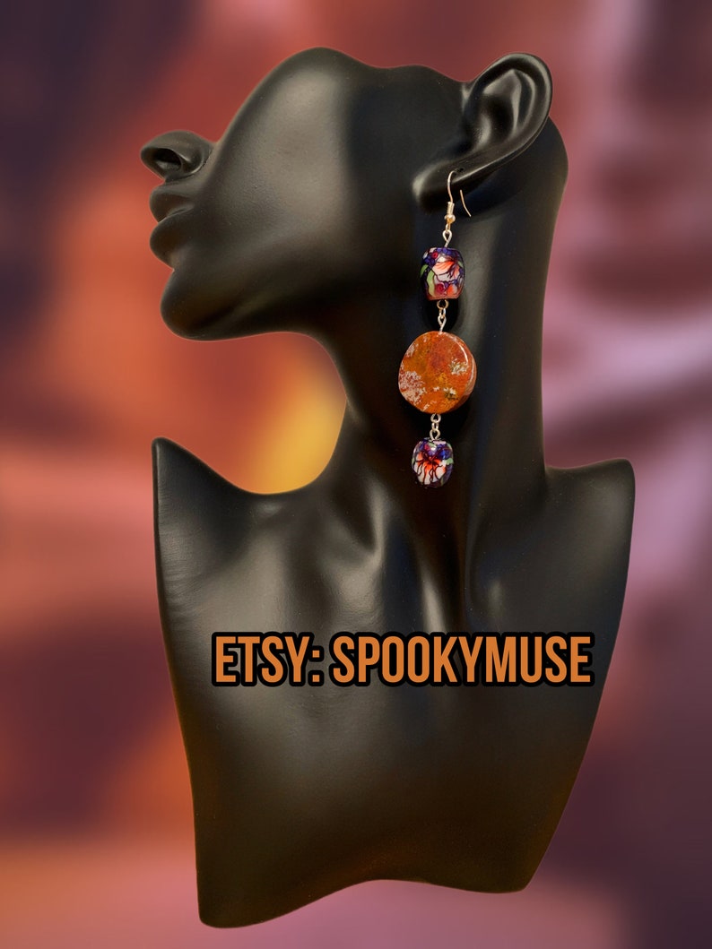 Stained Glass stone Earrings - Etsy