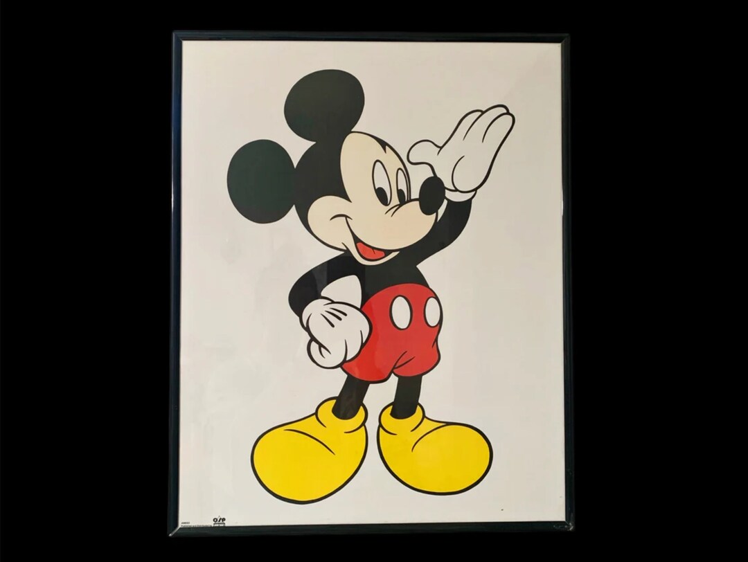 Vintage Mickey Mouse Framed Poster - Etsy