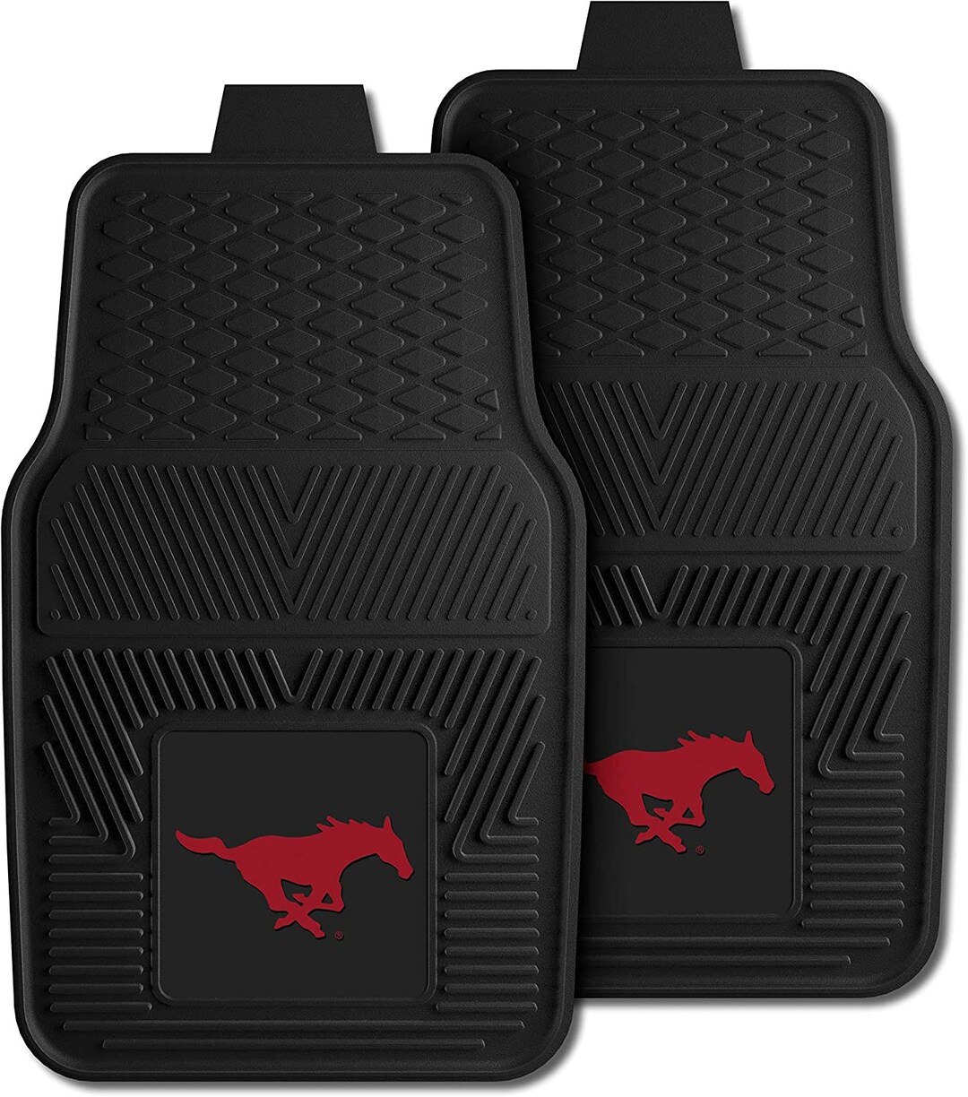 Mustang Car Mats Set 2-piece Heavy Duty Vinyl Front Row Fanmats ...