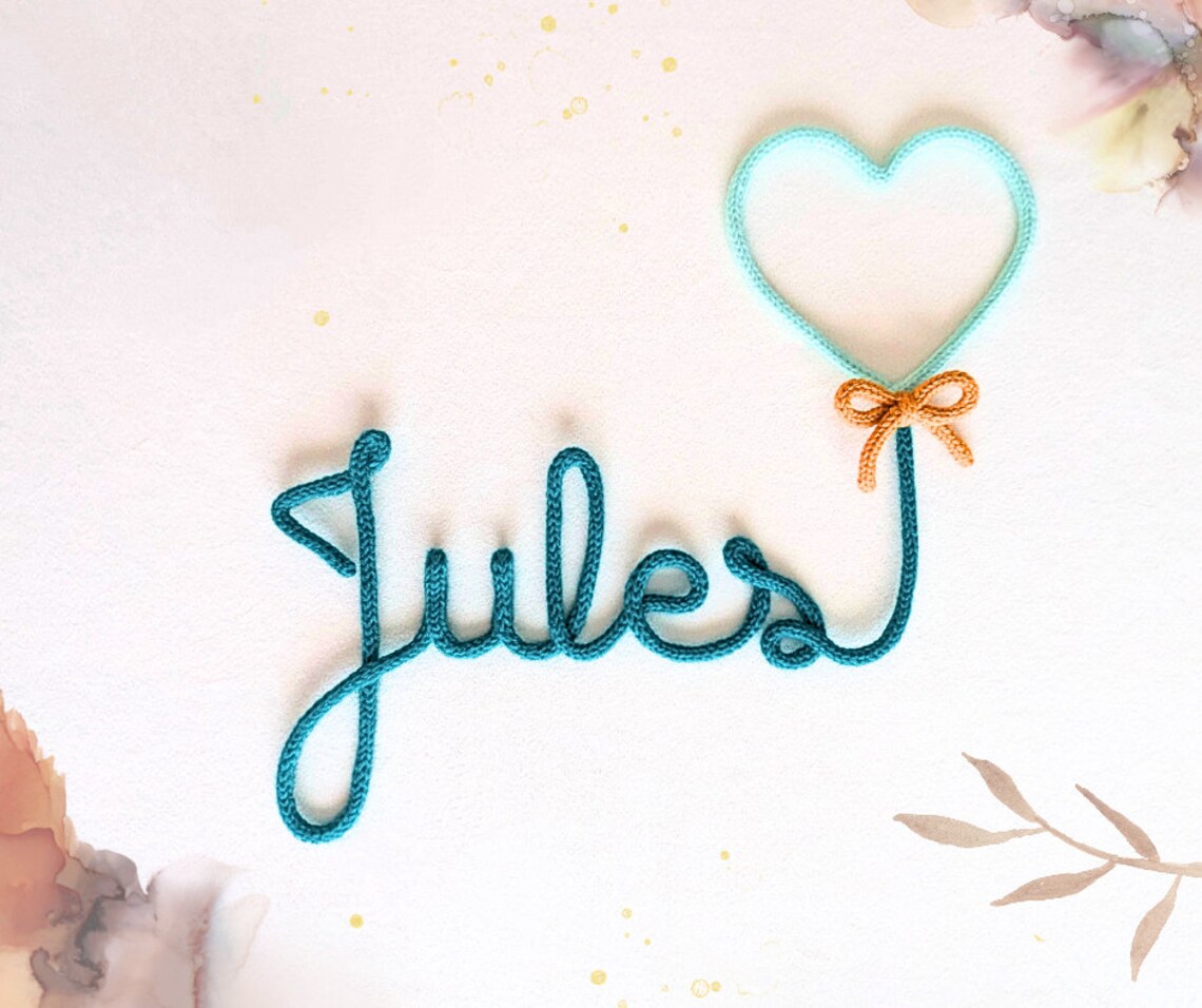 Knitting First Name, Child's Room First Name, Personalized Baby First ...