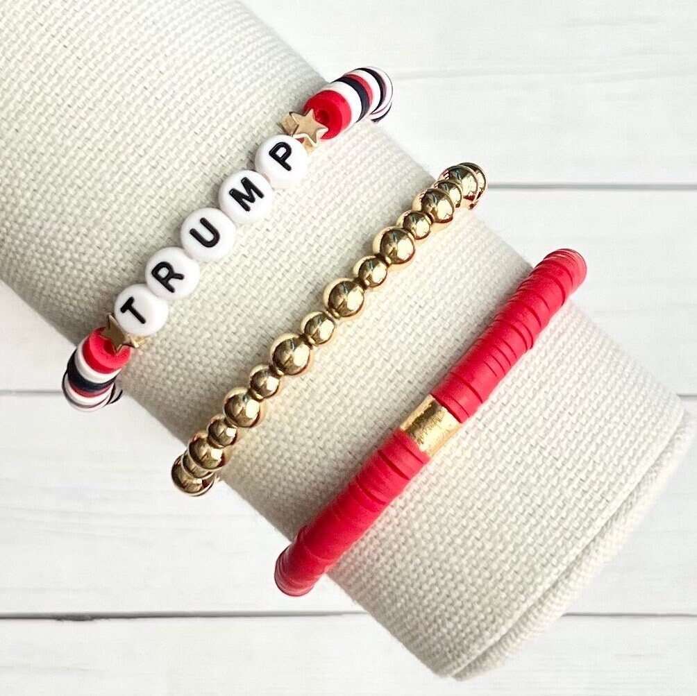 Heishi Political Bracelets for Women Presidential Bracelets Political ...