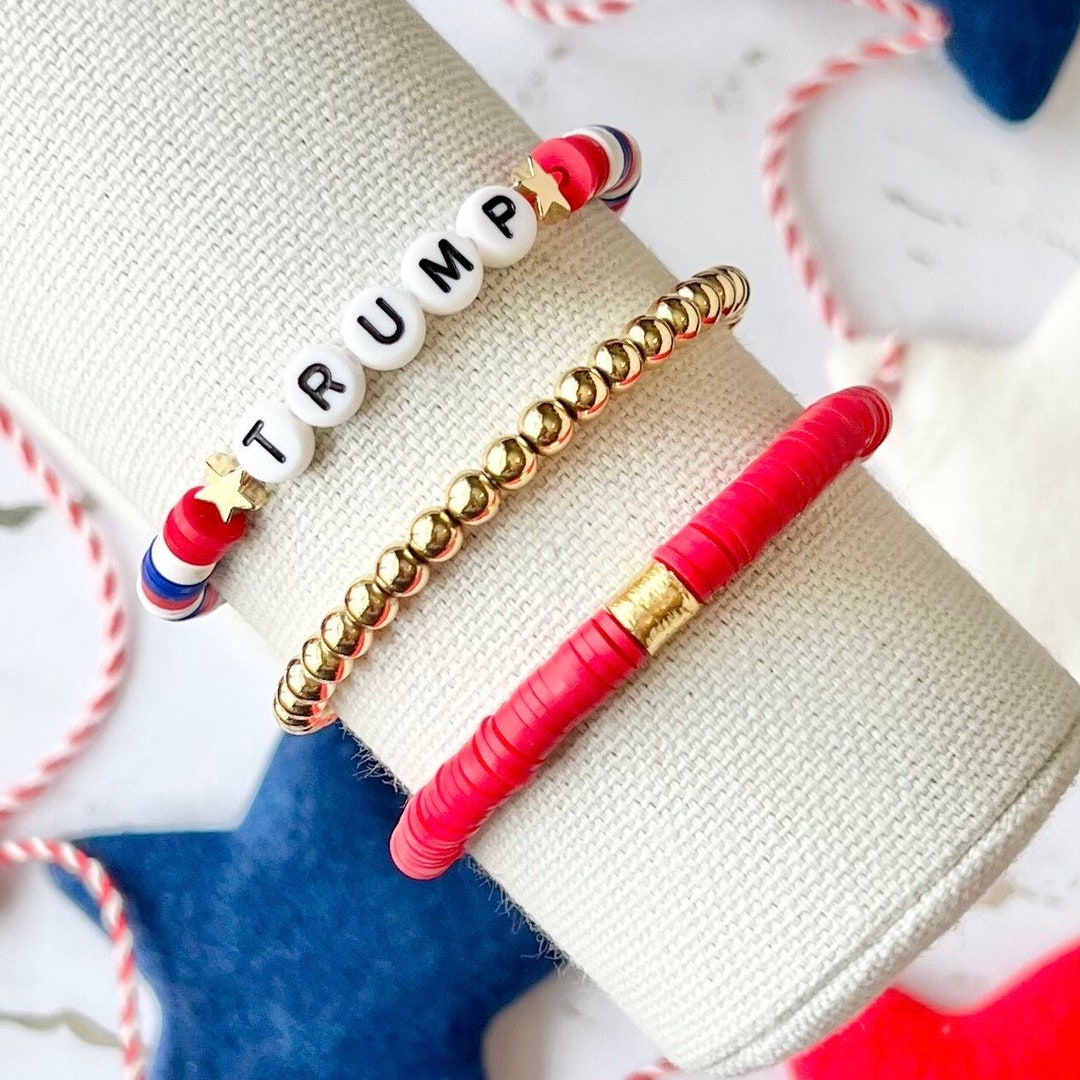 Heishi Political Bracelets for Women Presidential Bracelets Political ...