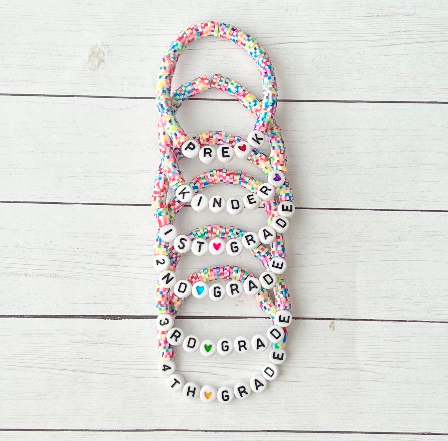 Back to School Bracelets for Kids Grade Level Bracelet for Girls First ...