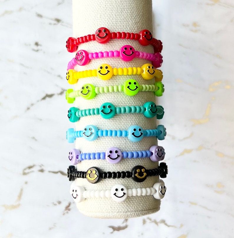 Smiley Face Bracelet for Kids Happy Bracelet Happy Face Bracelet Smile ...