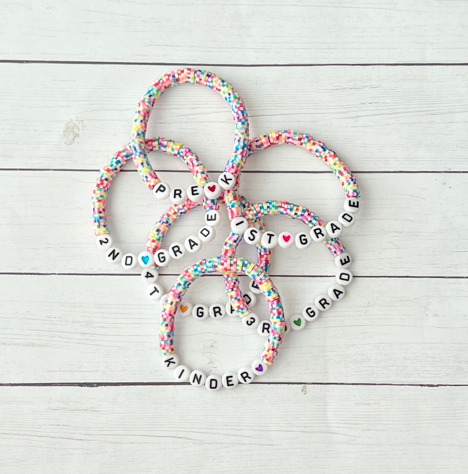 Back to School Bracelets for Kids Grade Level Bracelet for Girls First ...
