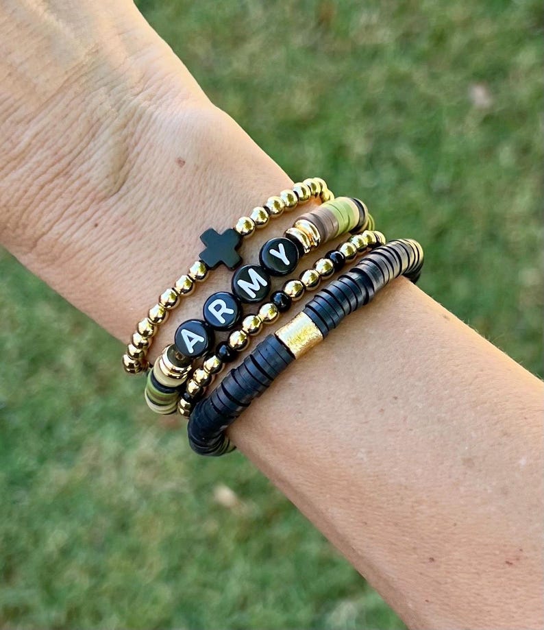 Military Heishi Bracelets for Women Air Force Army Marines Navy ...