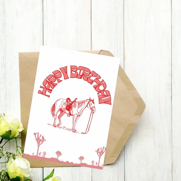 Western Birthday Card Printable - Etsy