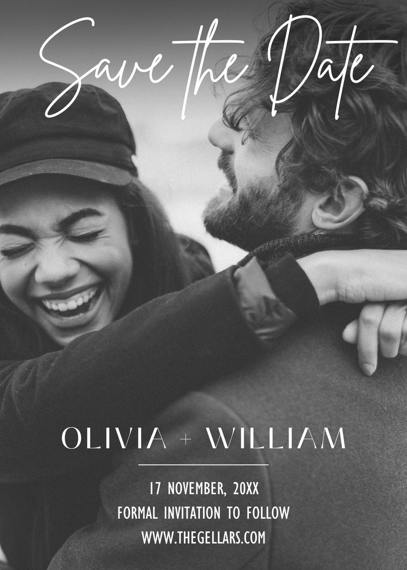 Editable Canva Save the Date Card - Etsy