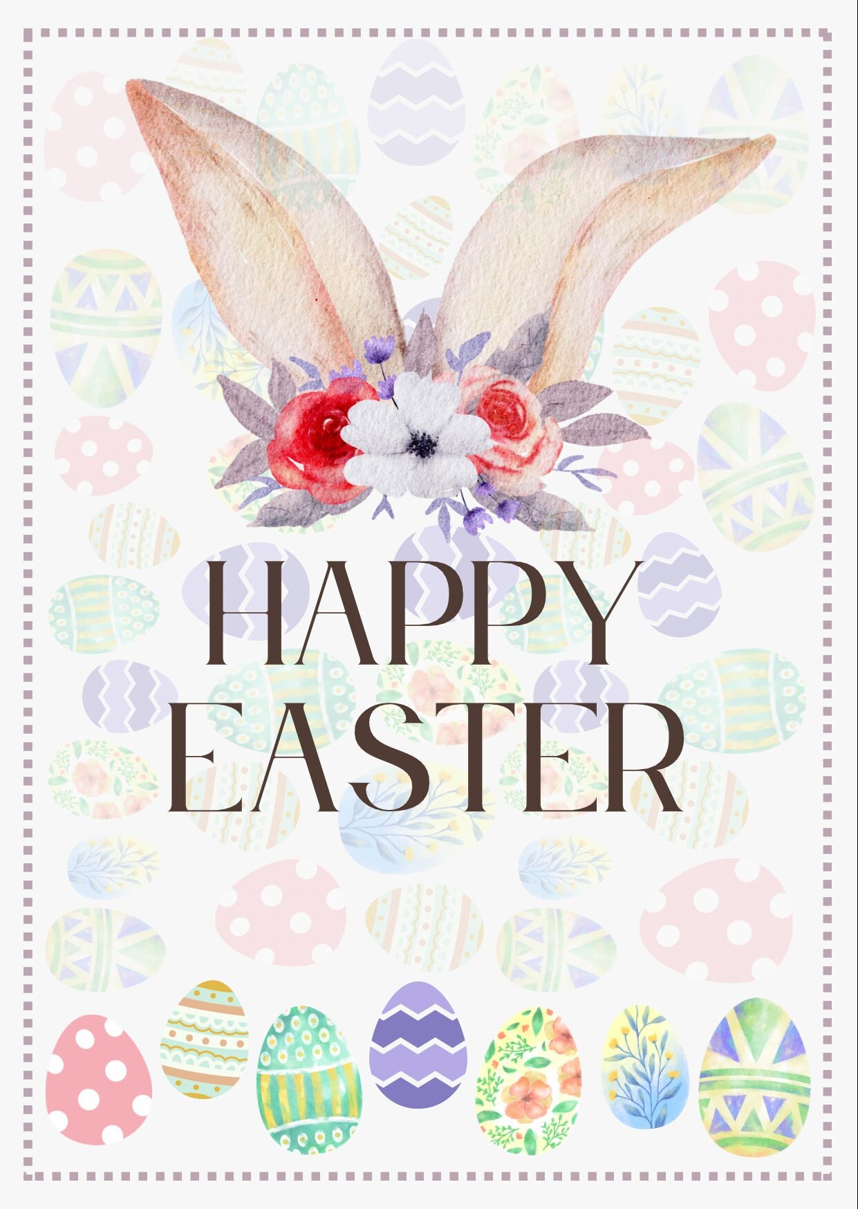 Printable, Digital Easter Card - Etsy