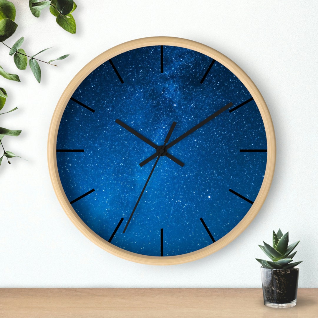 Night Sky Wall Clock, Unique Home Décor, Night Sky Décor, Unquiet Home ...