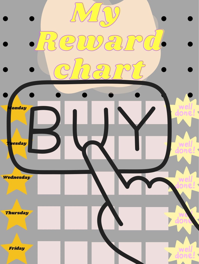 Reward Chart, Toddler Reward Chart, Reward Chart Printable, Kids ...