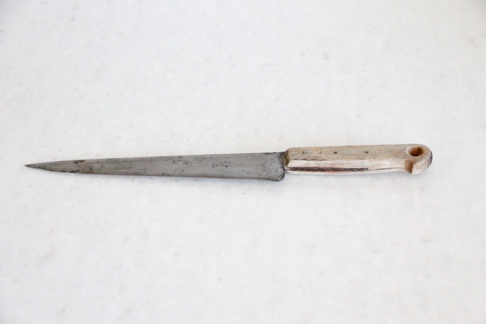 Antique Chef's Knife L'etoile France | Carbon Steel & Wood - Etsy