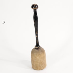 Antique Wooden Pestle | Rustic Food Masher - Etsy