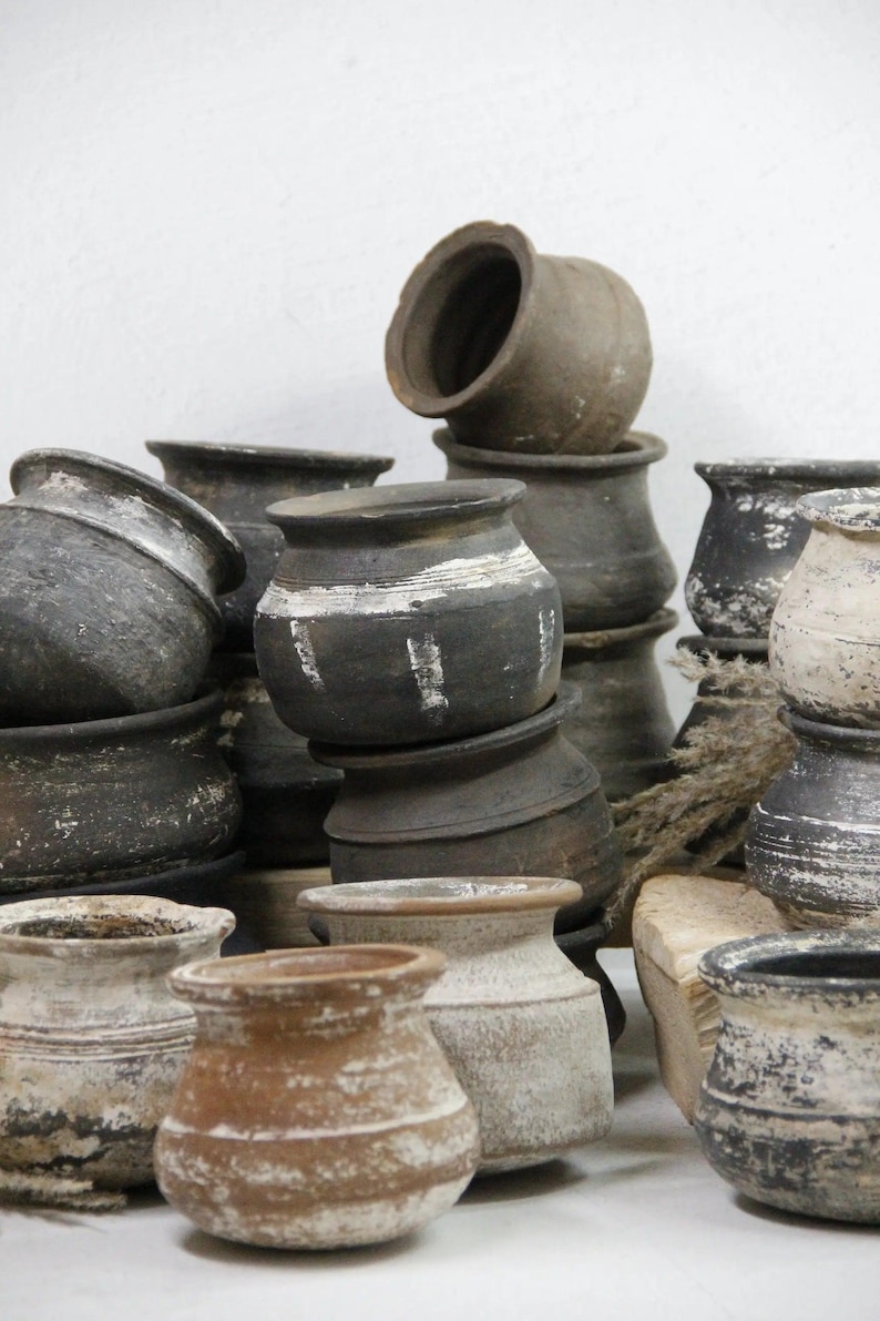 Antique Clay Pot | Assorted Vintage Earthenware Pottery - Etsy