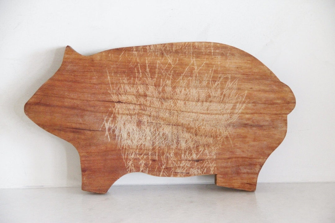 Vintage Pig Cutting Board | Breadboard - Etsy