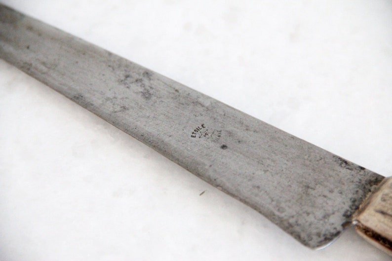Antique Chef's Knife L'etoile France | Carbon Steel & Wood - Etsy