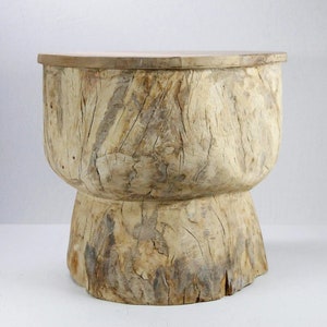 Vintage Teak Side Table | Ukhali Stool - Etsy